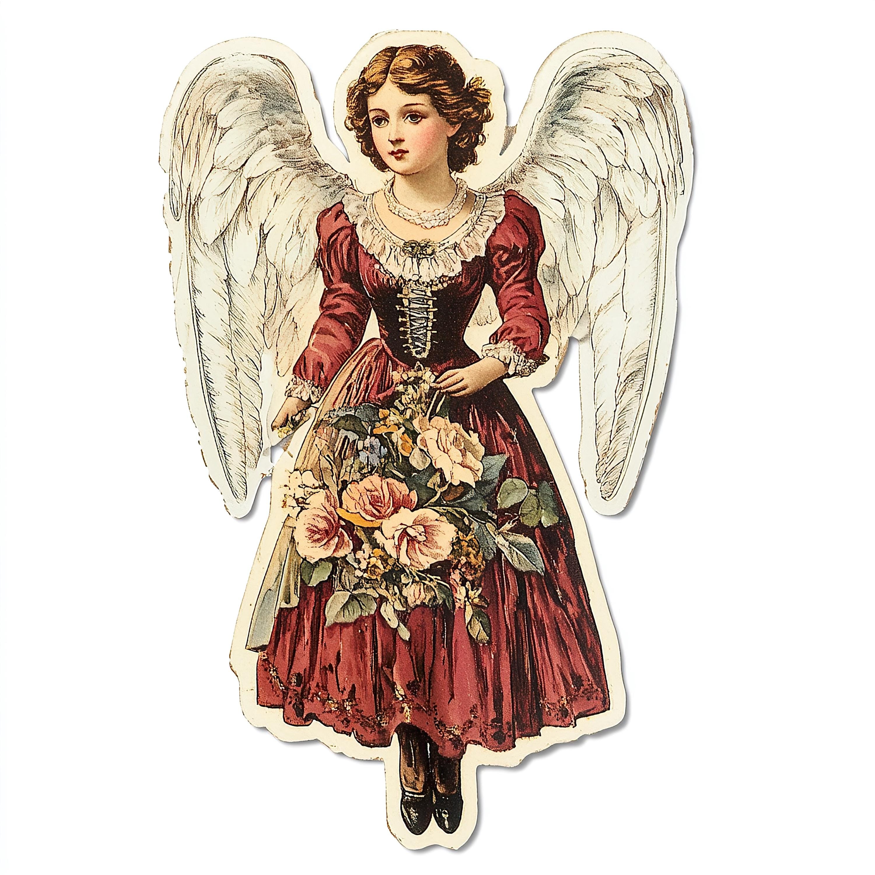 16 Vintage Angel With Wings Watercolor Jpgs | 4095x4095px, 300 DPI ...