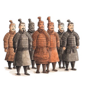 16 Terracotta Warrior Watercolor Clipart Bundle - Ancient Chinese ...