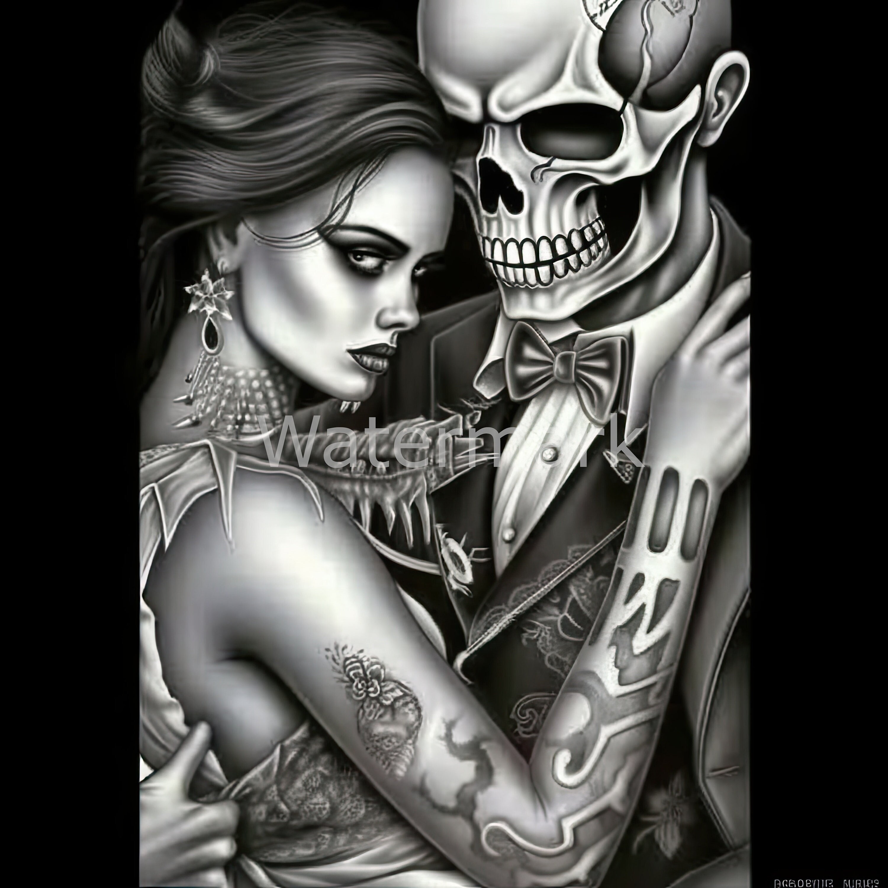 Skeleton Couple Tattoos