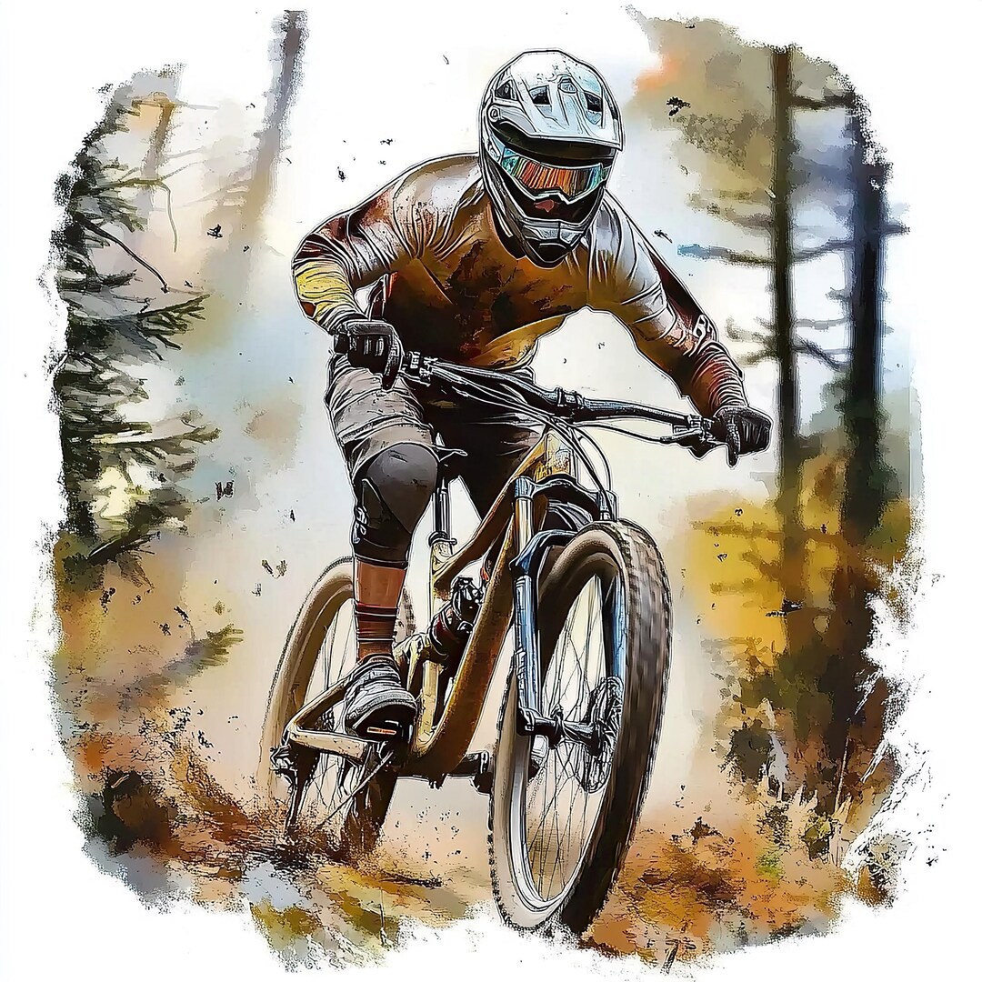 Mountain Bike Riding Clipart Bundle 15 High-quality JPG Images, Dynamic ...