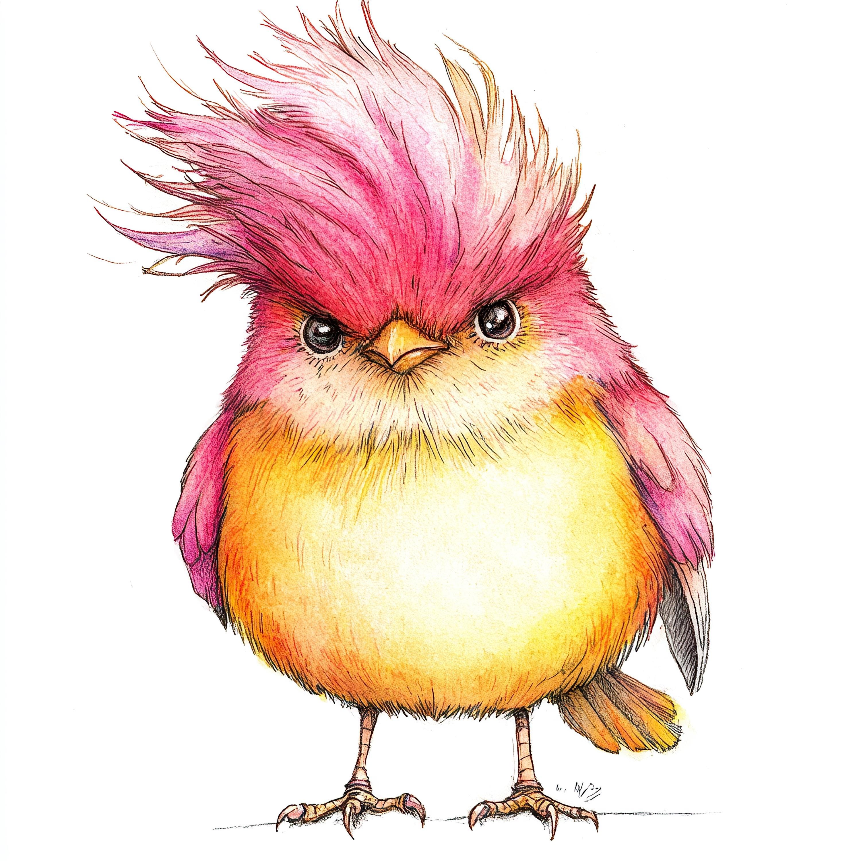 12 Cute and Whimsical Birds Clipart Jpgs, High Quality Digital Download ...