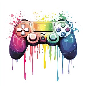Video Game Controller Clipart Images - 14 High Quality Jpgs - Digital ...