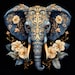 Elephant and Roses Clipart, High-resolution Animal Art (digital ...