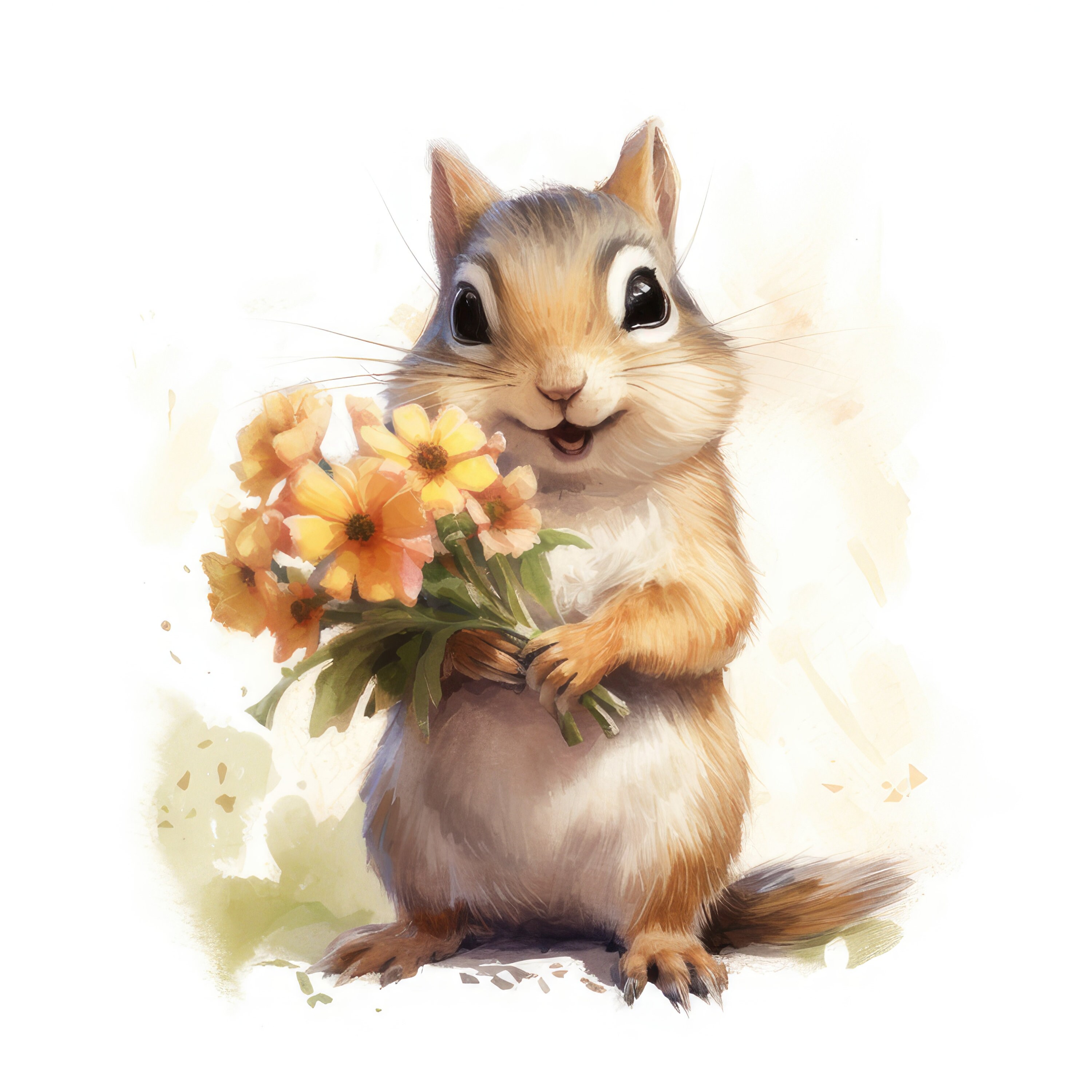 Cute Chipmunk Drawing