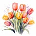 Tulips Clipart 12 High Quality Jpgs, Tulip Flower Clip Art Digital ...