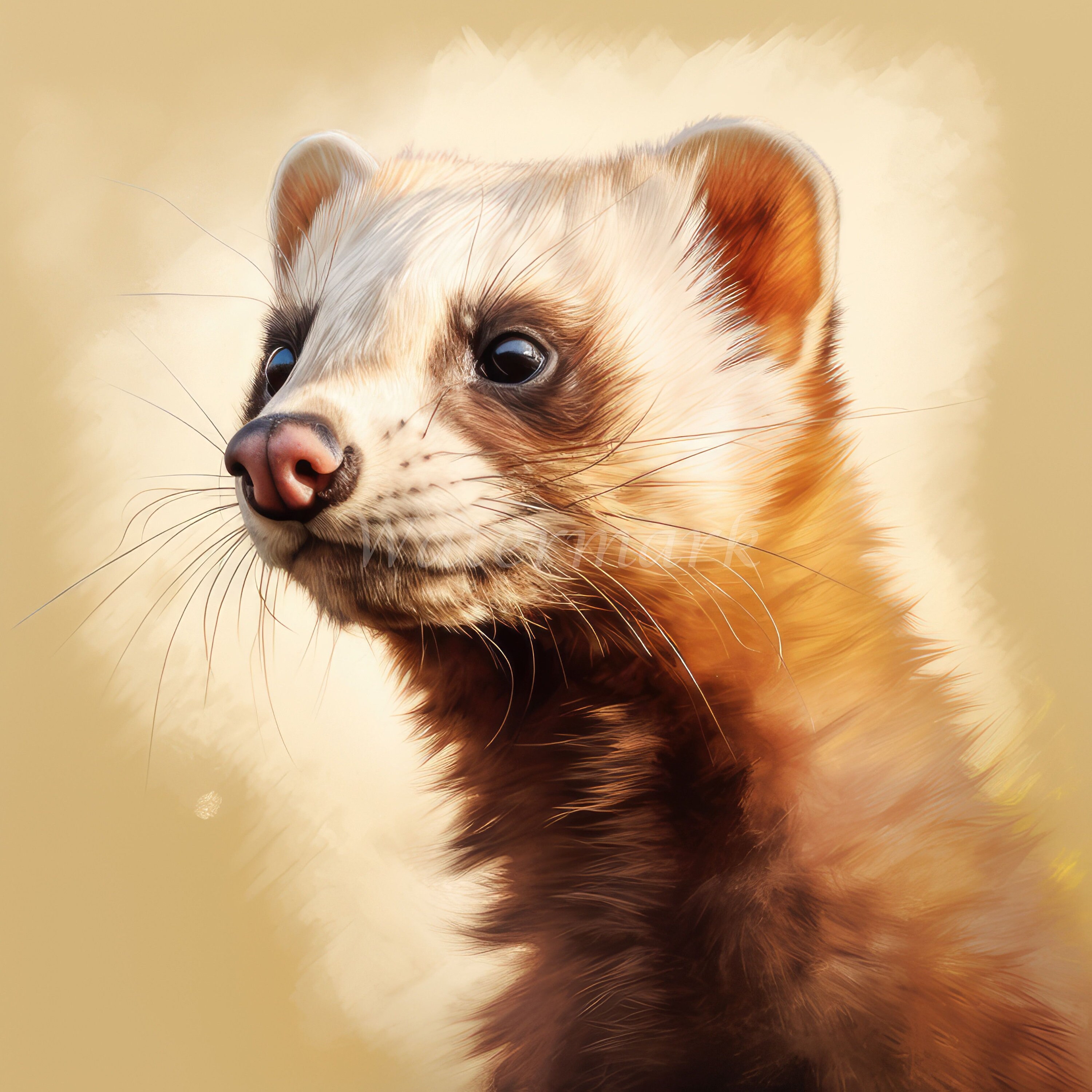 Ferret Standing Drawing