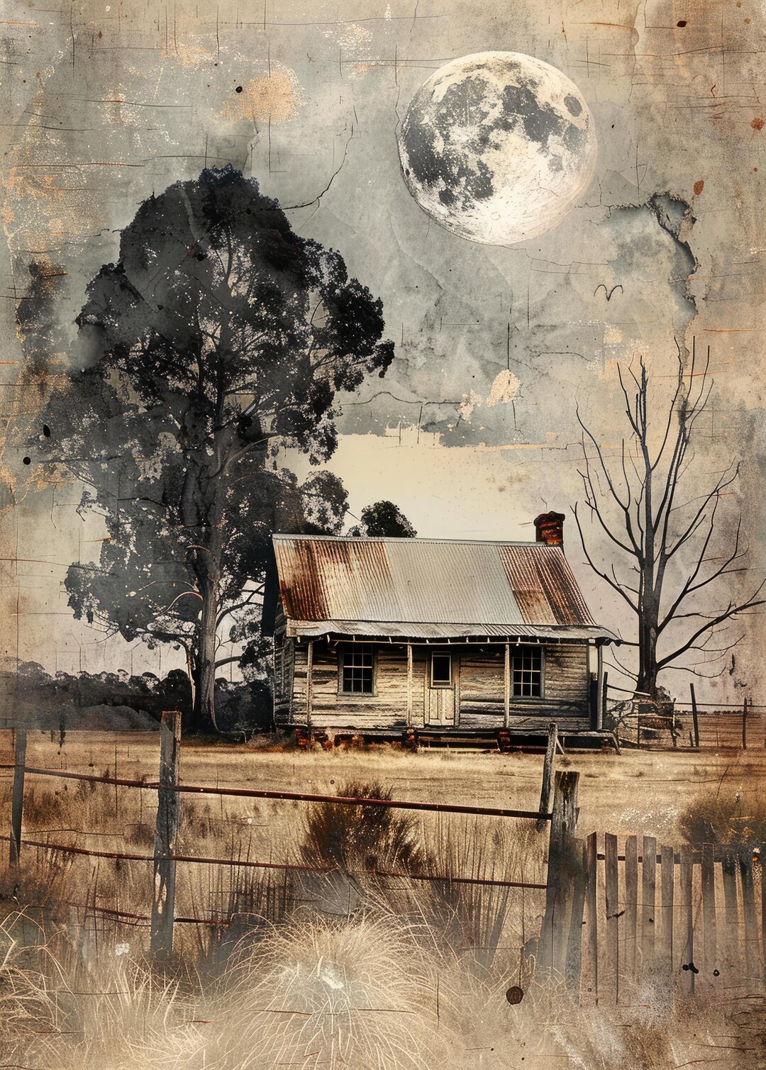 32 Mixed Media Printable Art Houses Images Whimsical Houses High ...