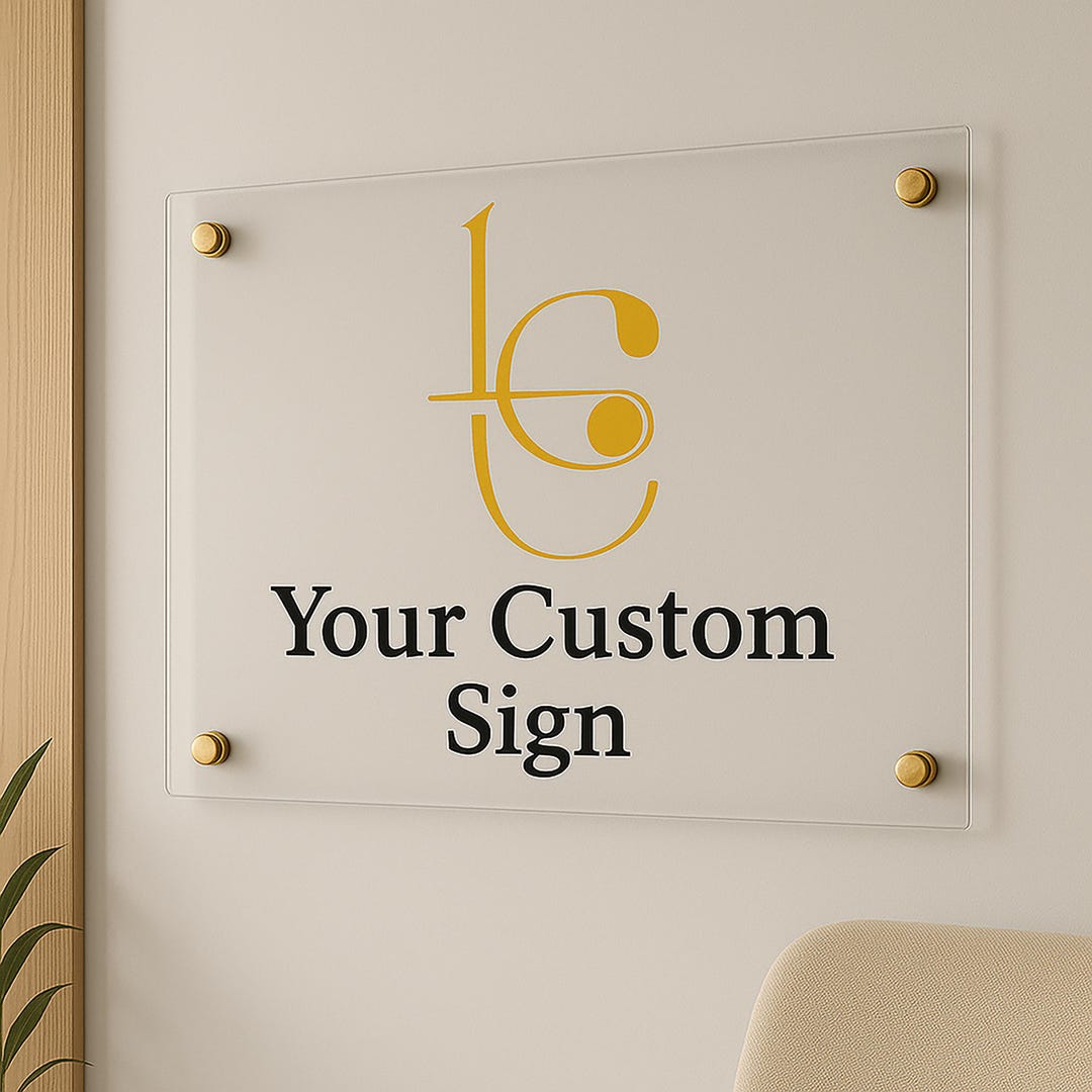 Personalized Acrylic Business Logo Sign, Office Door Wall Hangings ...