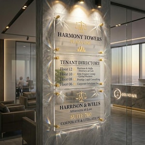 Custom Acrylic Mission Statement Sign, Professional Corporate Branding ...