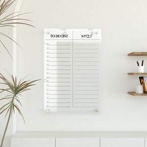 Acrylic to Do List for Wall, Dry Erase Board, Clear Acrylic Minimalist ...