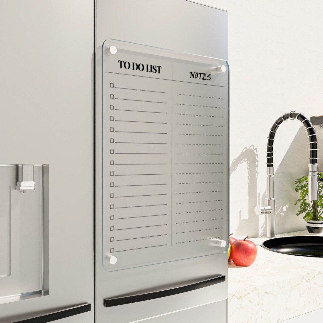 Magnetic to Do List Calendar | Acrylic Fridge Calendar | Dry Erase ...