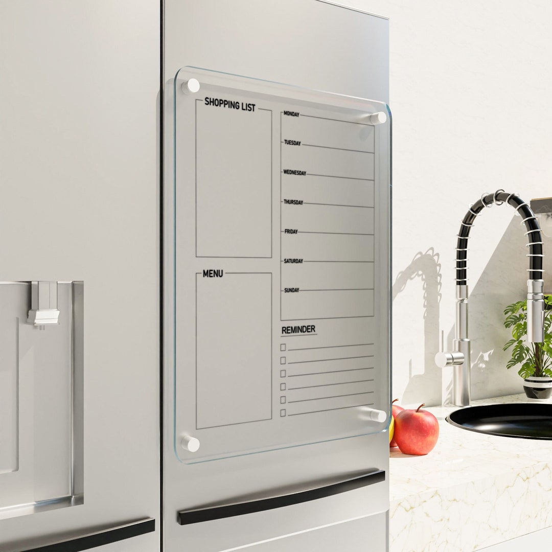 Magnetic Acrylic Calendar | Fridge Calendar | Dry Erase Calendar ...