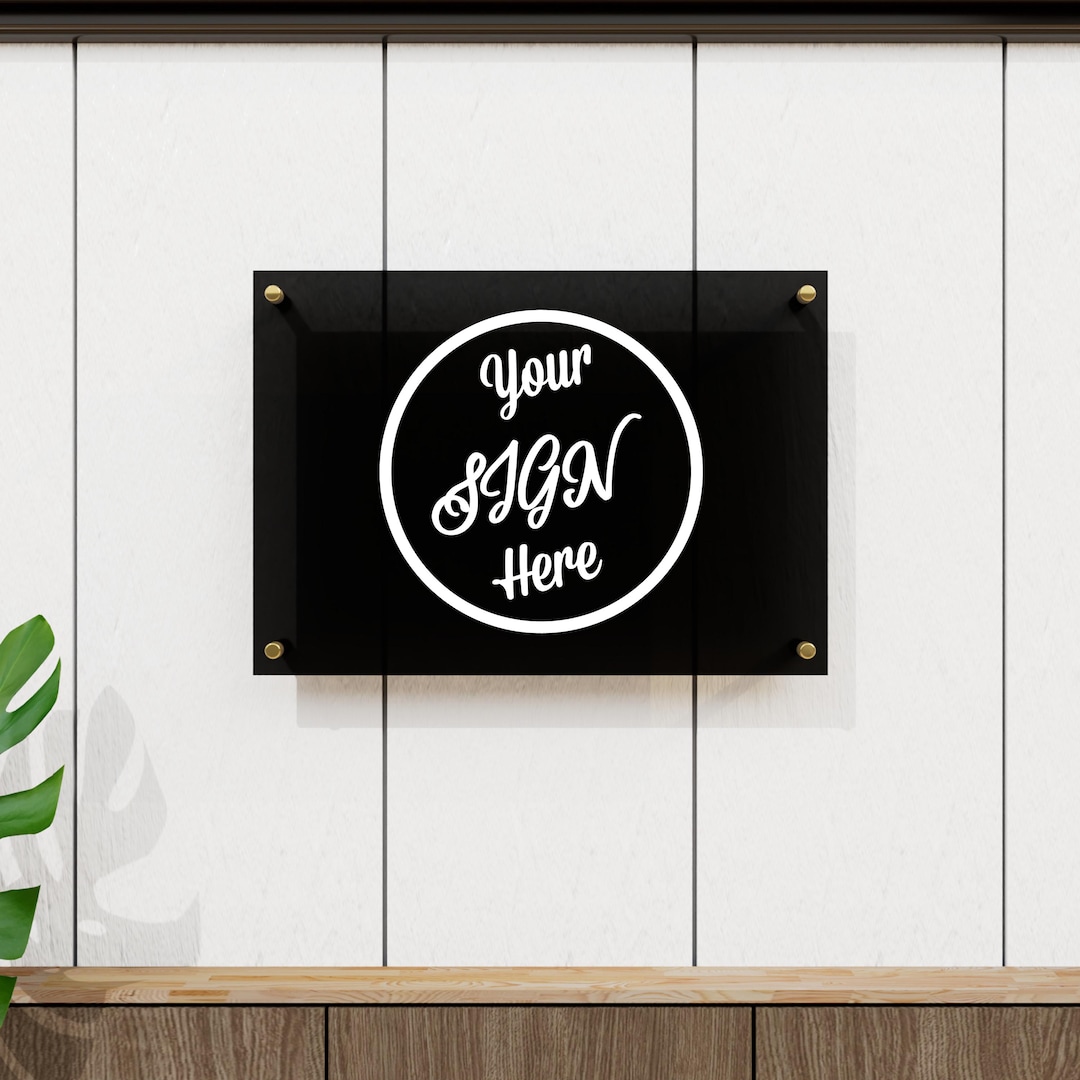 Personalized Acrylic Business Logo Sign, Custom Office Wall Decor - Etsy