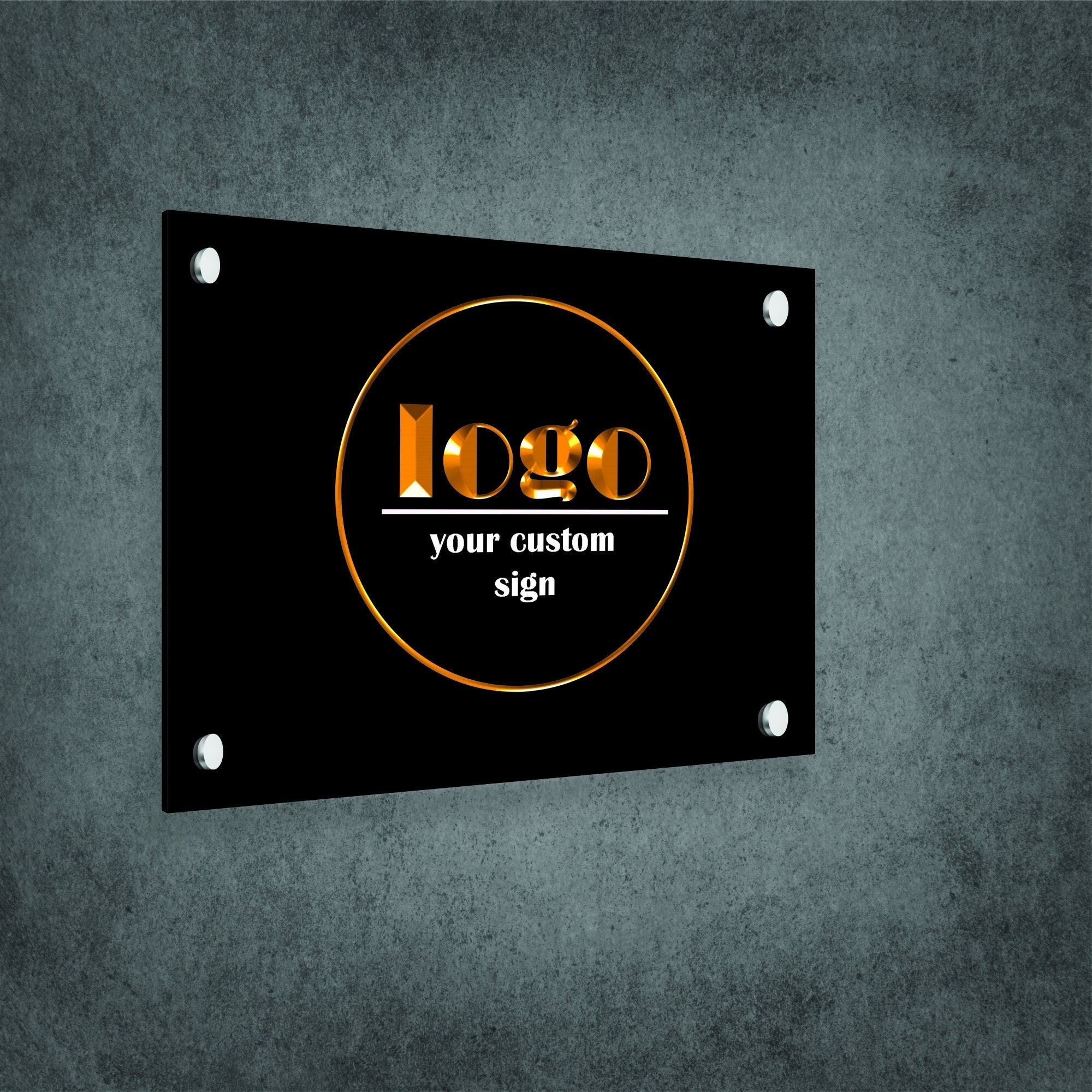 Personalized Acrylic Business Logo Sign, Custom Office Wall Decor - Etsy