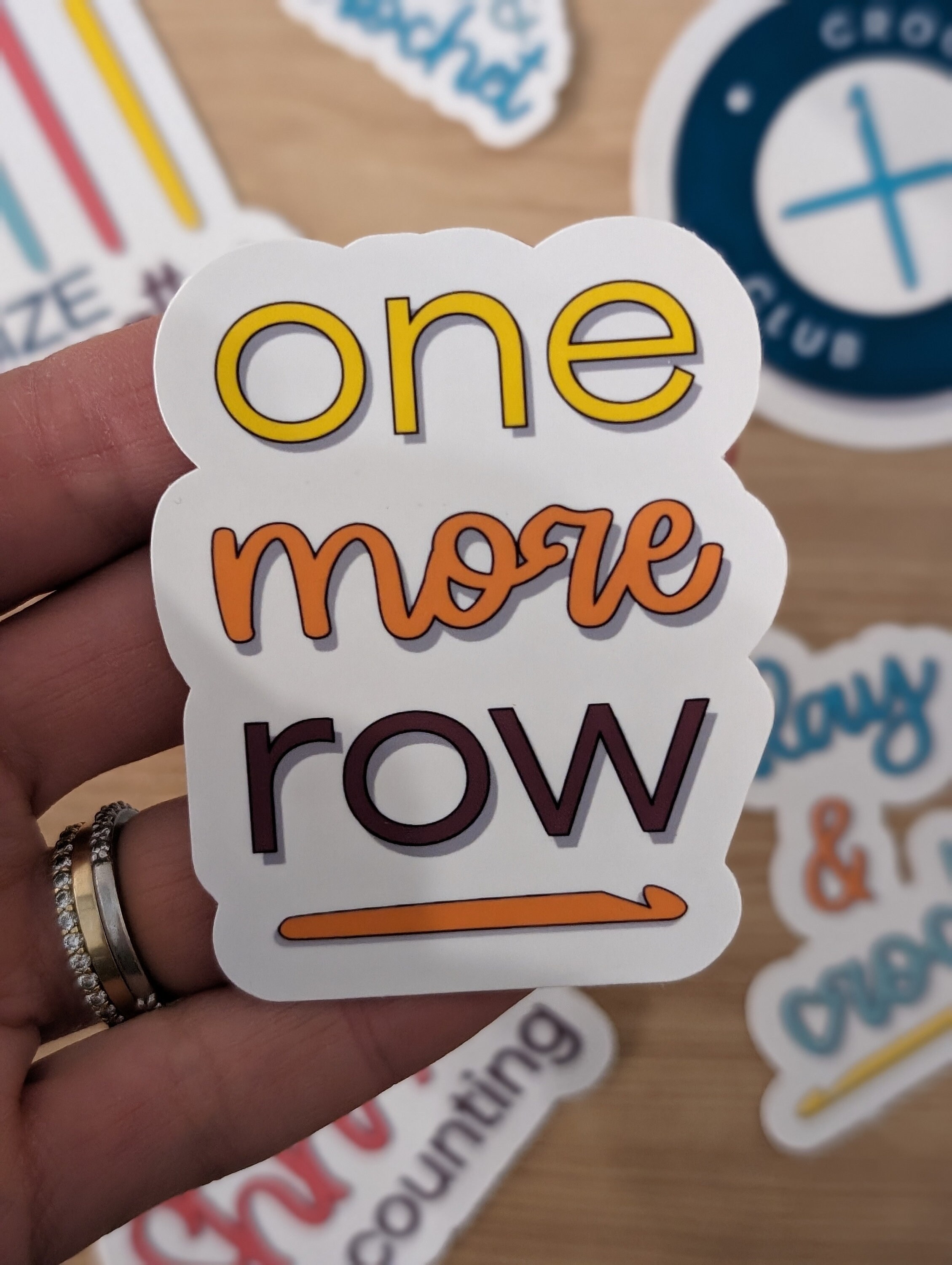 Crochet Lover Stickers, Crochet Sticker Pack, One More Row, Shh I'm ...
