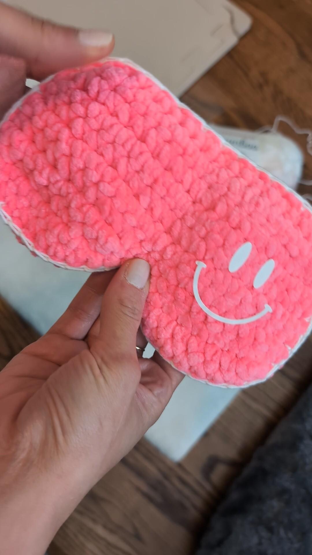 Crochet Sleep Mask Pattern: Happy Dreams, Smiley Face (PDF Pattern ...