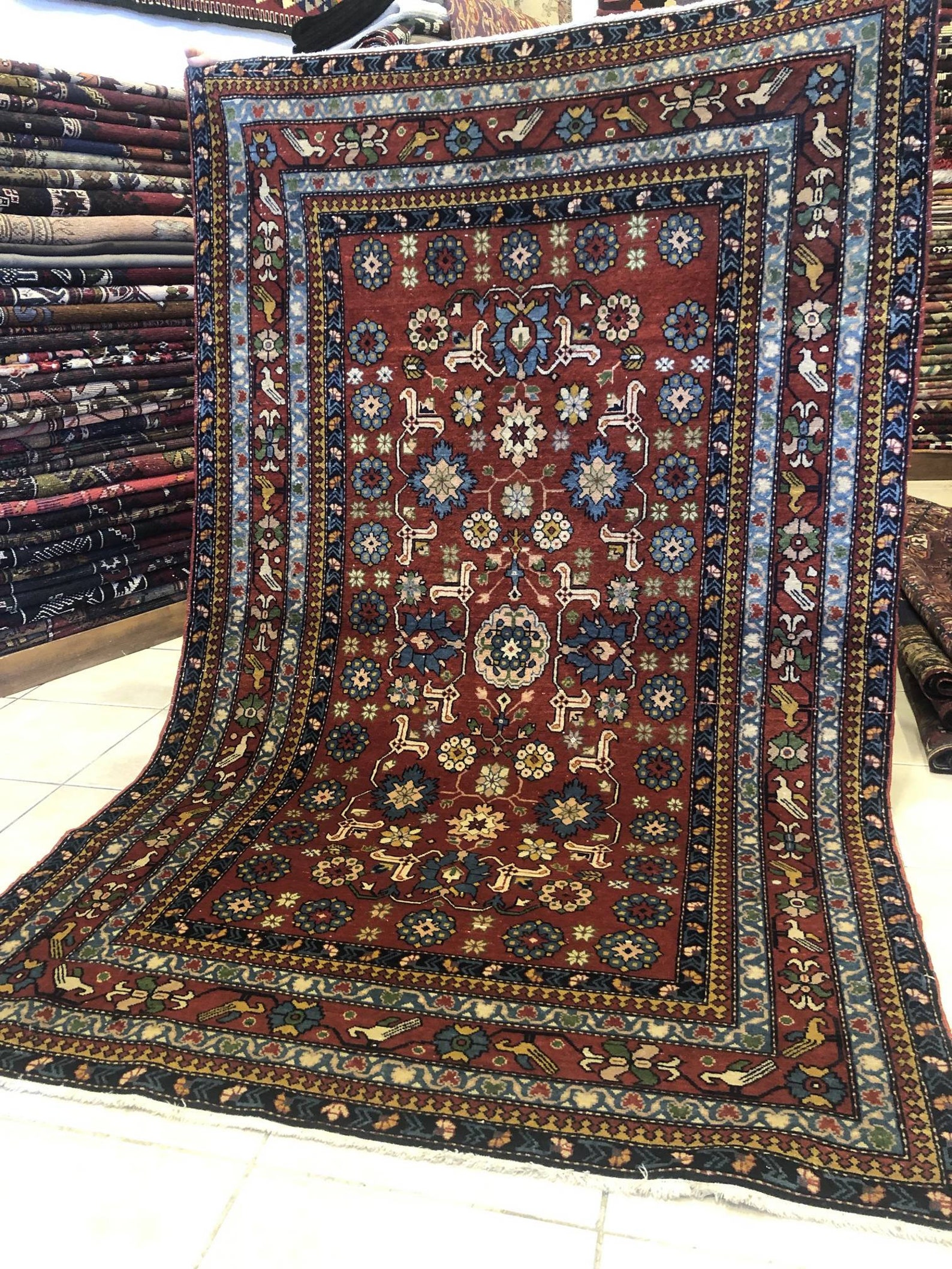 Large Persian Rugbright Persian Carpet Red Oriental Rug - Etsy