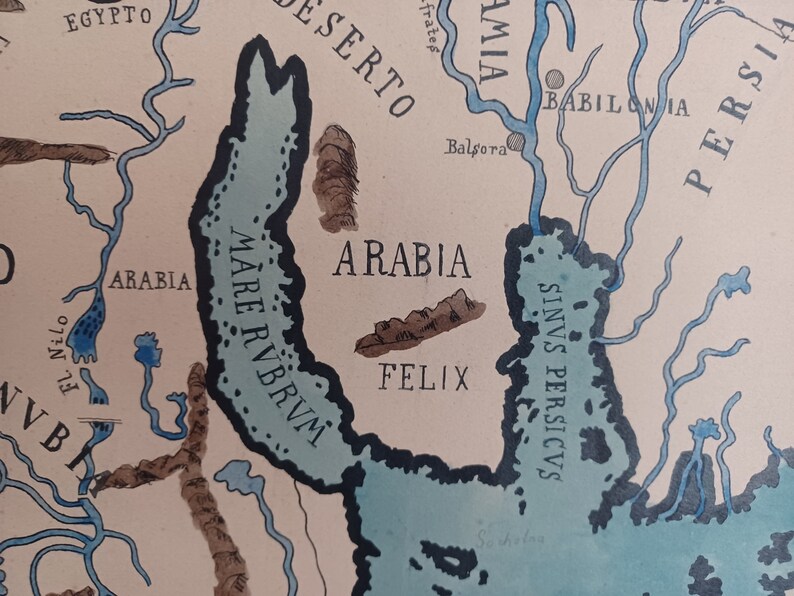 School Wall Map Antique Mappamondo Venezia Di Fra Mauro 1459 K ...