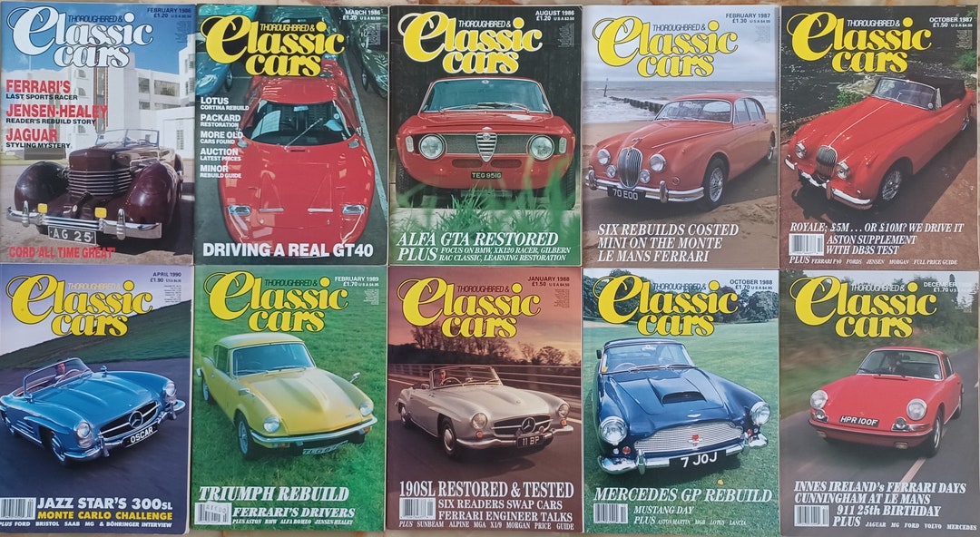 Automobilia Thoroughbred & Classic Cars Magazine 80s Collection of ...