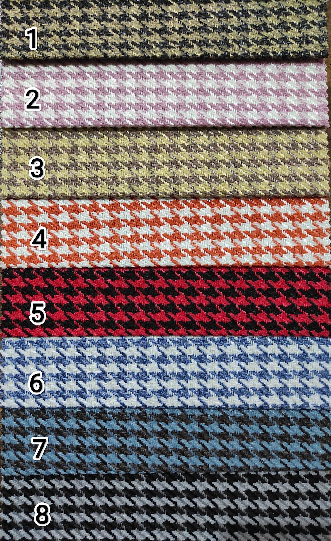Houndstooth Yard Fabric Best Colors Upholstery Fabric Etsy Singapore