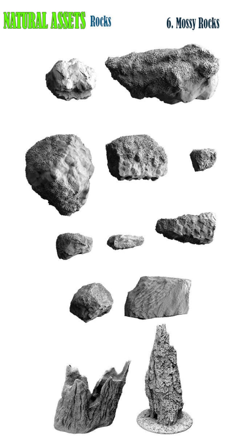 Rocks and Stalagmites/stalactites for Basing and Scatter for Wargaming ...