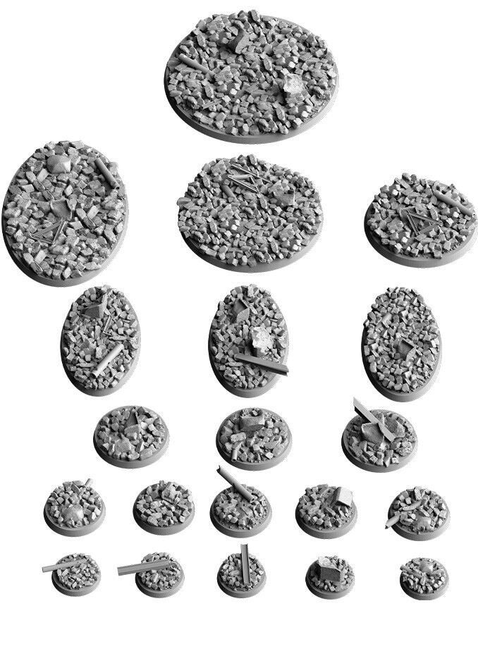 Wargaming Urban Rubble Base Toppers for Sci-fi & Fantasy Gaming and Dnd ...