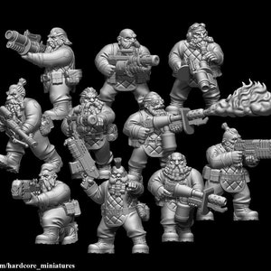 Space Dwarf Special Weapons Squad by Hardcore Miniatures for Sci-fi ...