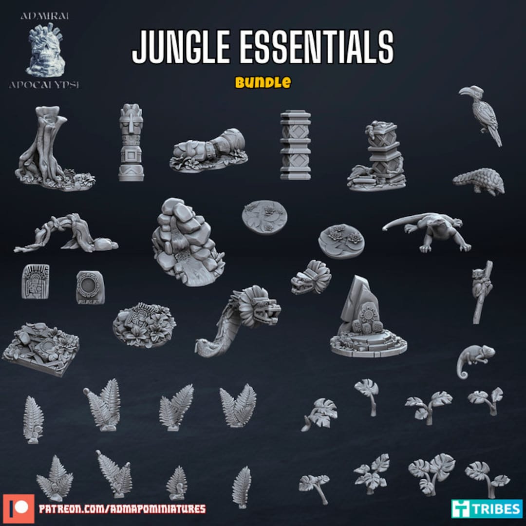 Jungle Plants Animals Scatter & Basing Bits for Wargaming - Aztec Lizardmen - Etsy