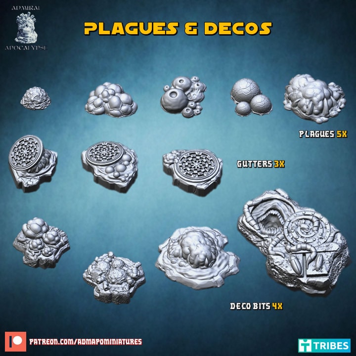 Plague Nurgle Themed Scenic Bases for Wargaming Warhammer 40k Basing Bits - Etsy