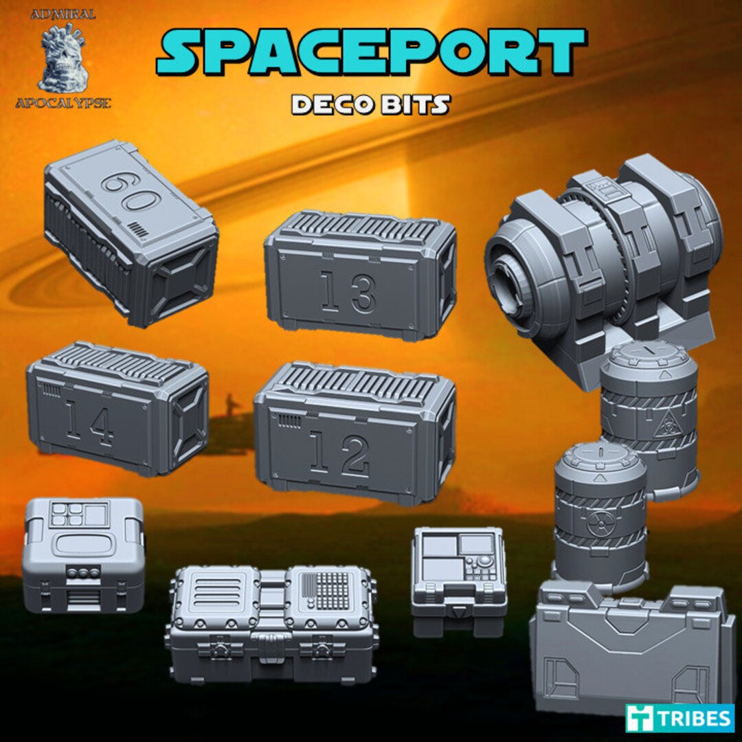 Space Port Scatter Terrain for Warhammer 40k Stargrave and Xenos ...