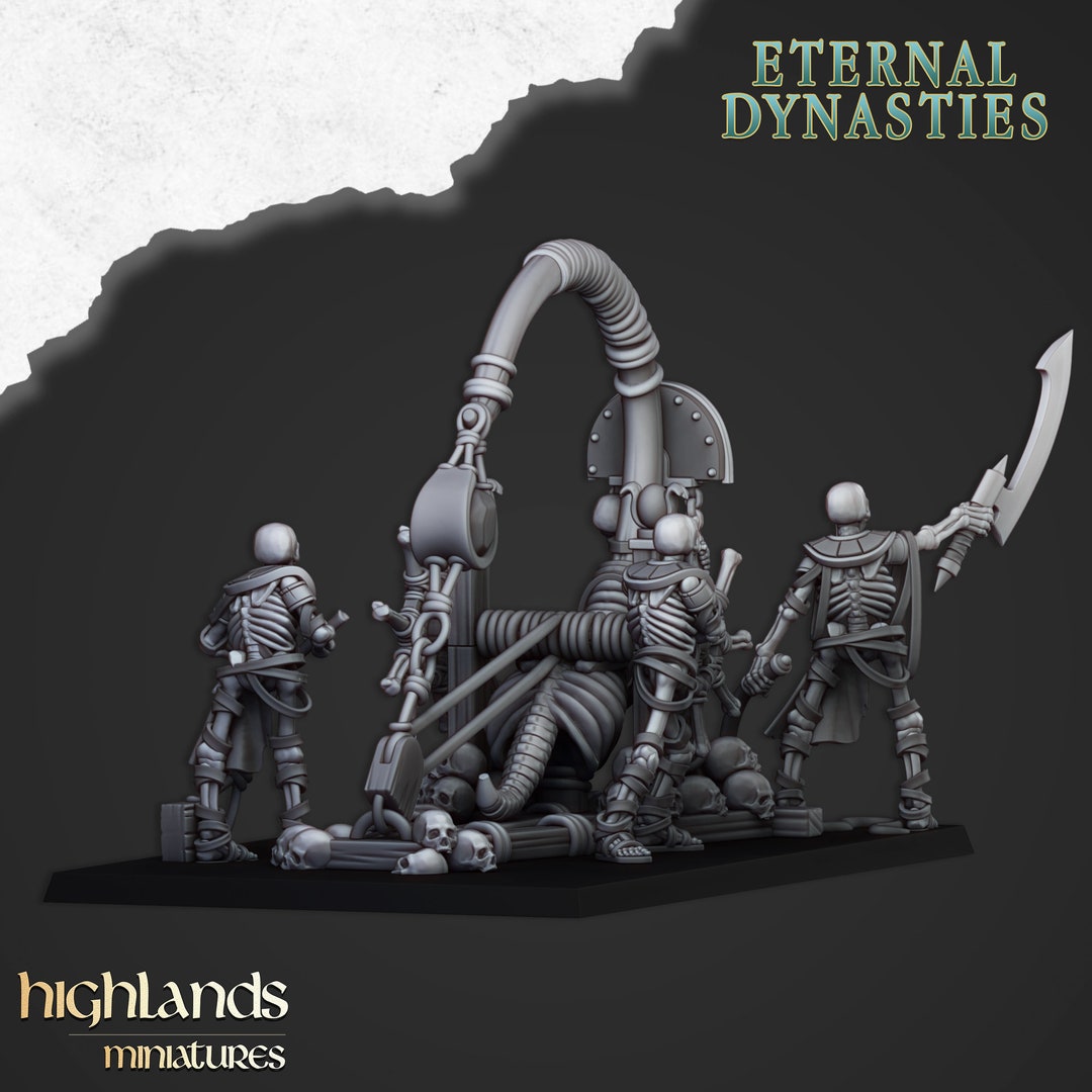 Eternal Dynasties Ancient Skeleton Stone Thrower by Highland Miniatures ...