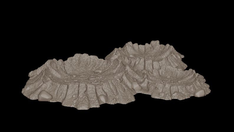 Blast Craters - Pack of 7 - 28mm Impact Craters Scatter Terrain Scenery ...