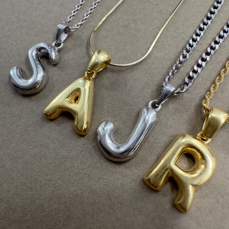 Letter Necklace - Etsy