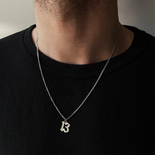 Number Necklace - Etsy