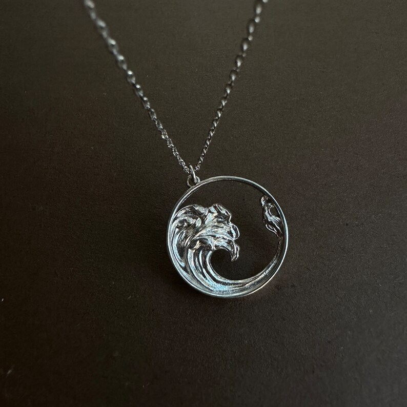 The Great Wave Necklace, Ocean Wave Necklace,surf Necklace,ocean Lover ...