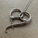 Silver Two Snakes Heart Pendant, 14K Gold Plated Snake Heart Necklace ...
