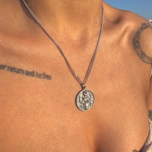Witchy HECATE Medallion Necklace With Tourmaline Gemstone, 925k Silver ...