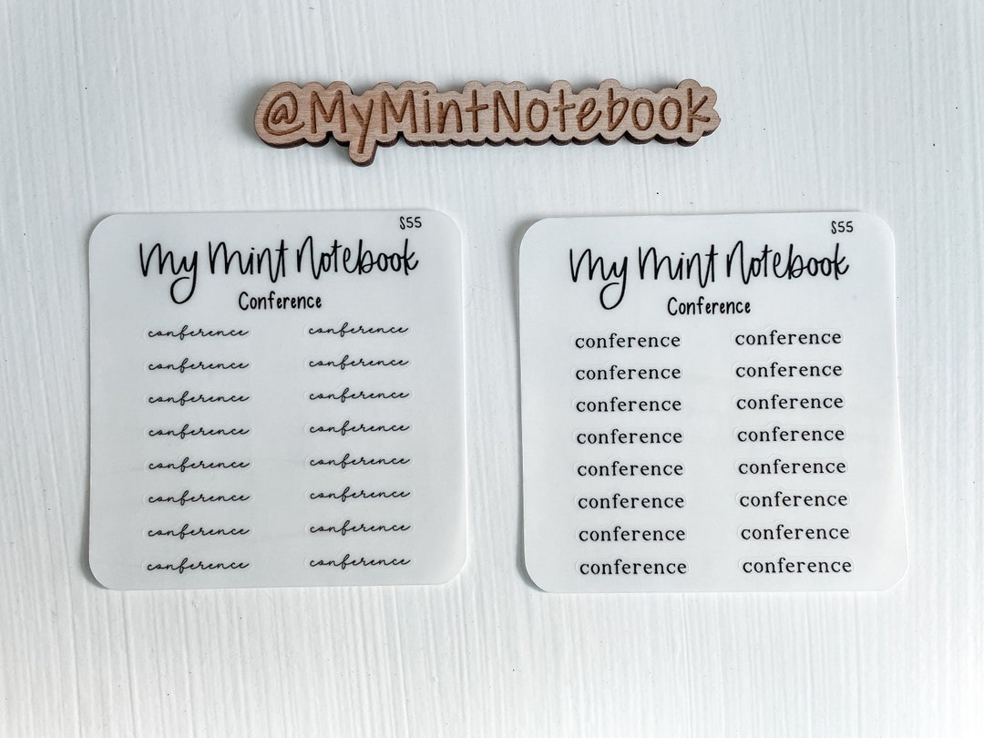 Conference Script - Minimalist Handwritten Petite Stickers for Planner ...