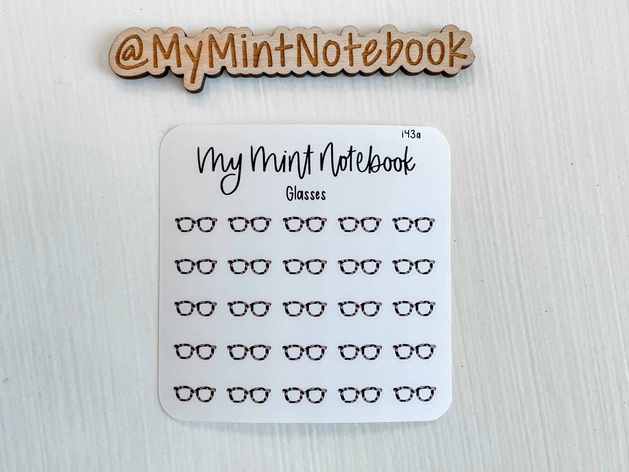 Glasses Icons - Minimalist Hand Drawn Stickers for Planner, Journal ...