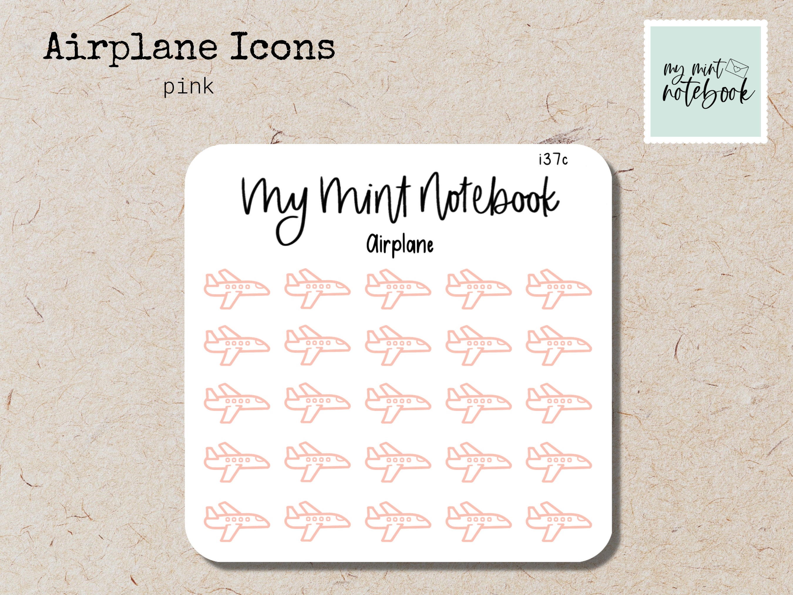 Airplane Icons - Minimalist Hand Drawn Stickers for Planner, Journal ...