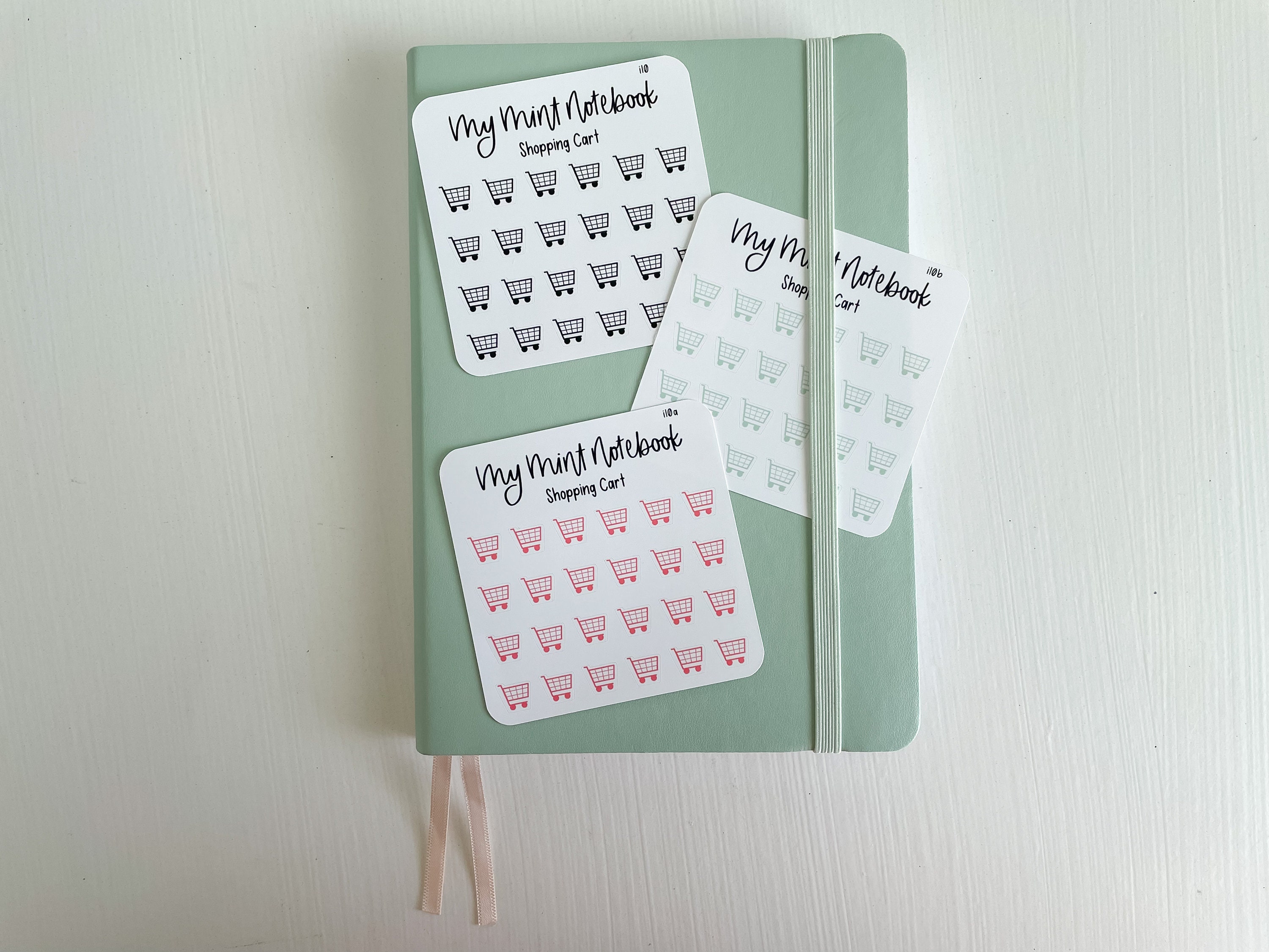 Shopping Cart Icons - Minimalist Hand Drawn Stickers for Planner ...