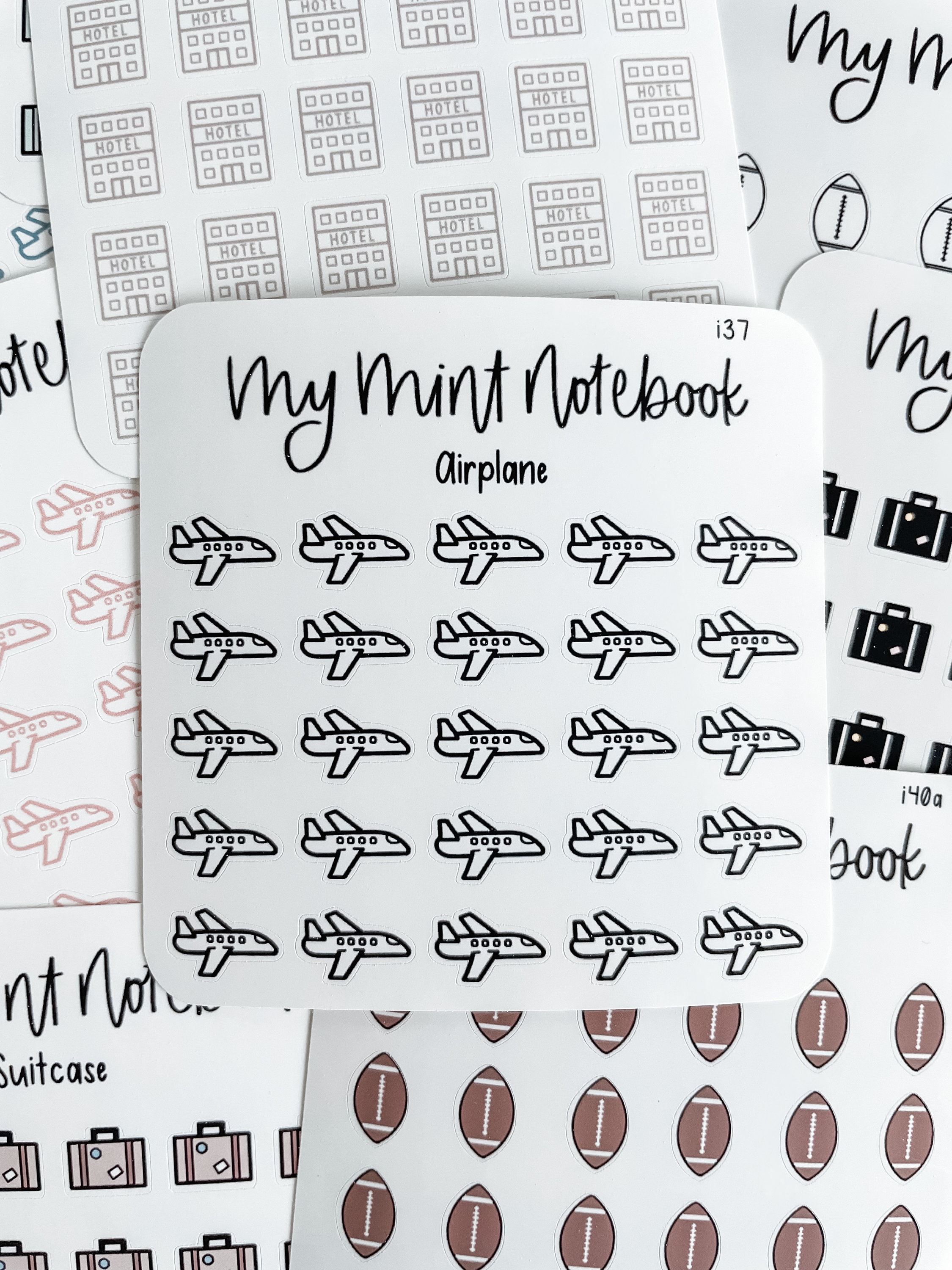 Airplane Icons - Minimalist Hand Drawn Stickers for Planner, Journal ...