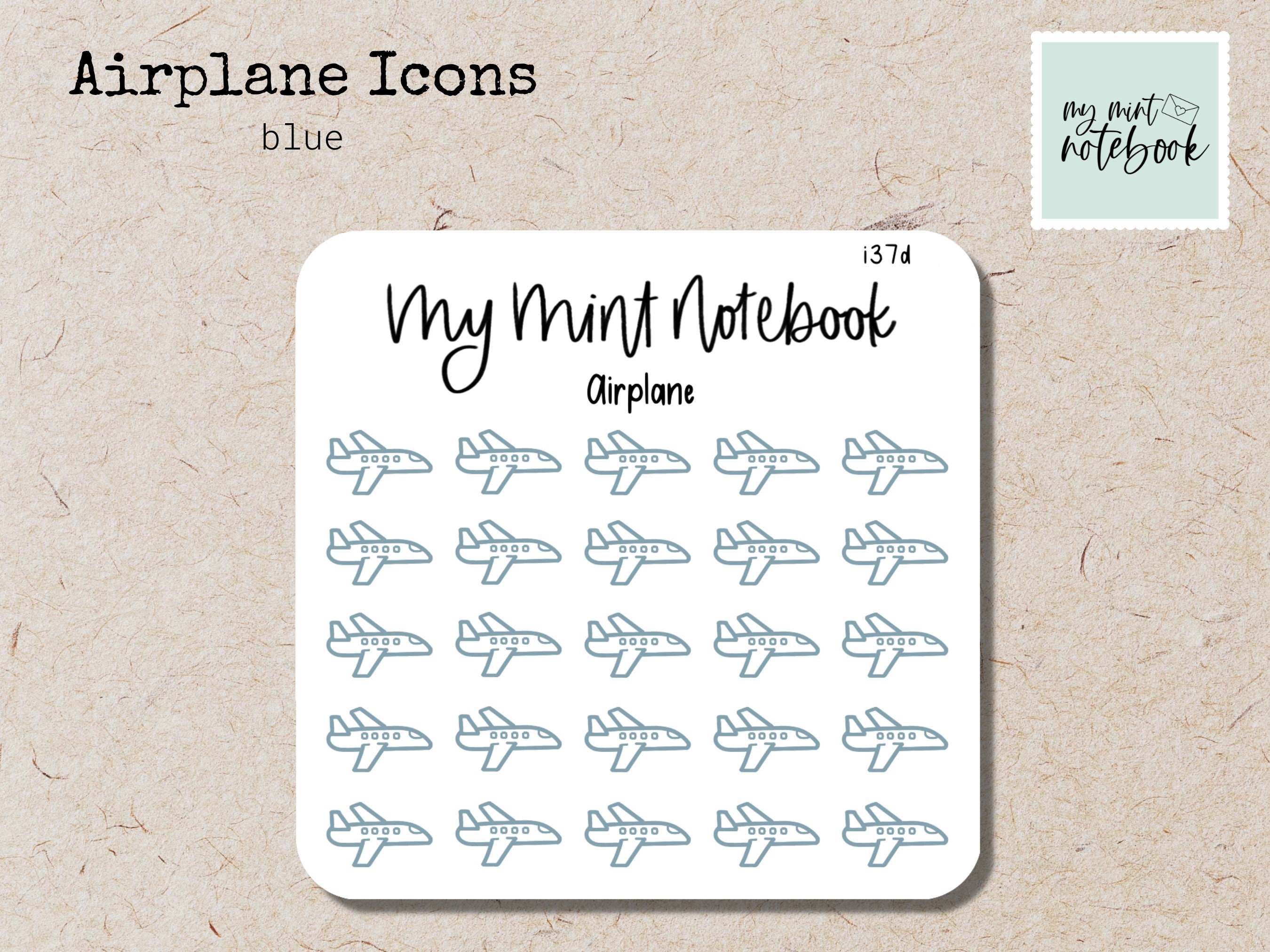 Airplane Icons - Minimalist Hand Drawn Stickers for Planner, Journal ...