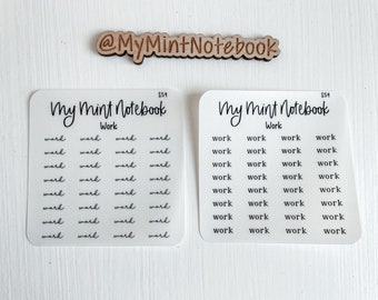 Work Script Stickers S051 Script Functional Word Stickers for Planner ...