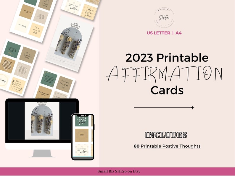 2023 Positive Printable Affirmation Cards for Your Life 60 - Etsy