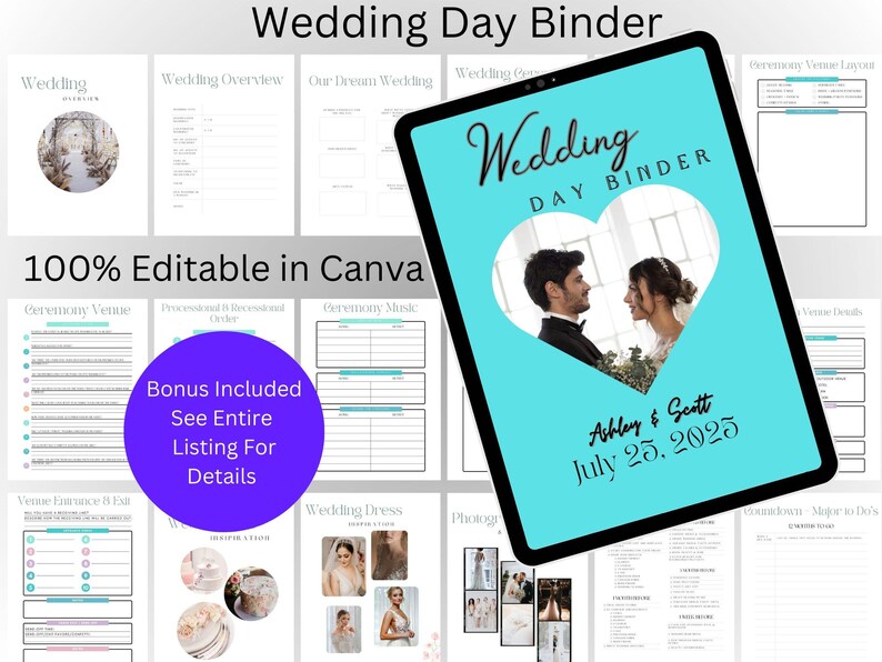 Ultimate Wedding Day Binder Template, Wedding Planner, Wedding ...