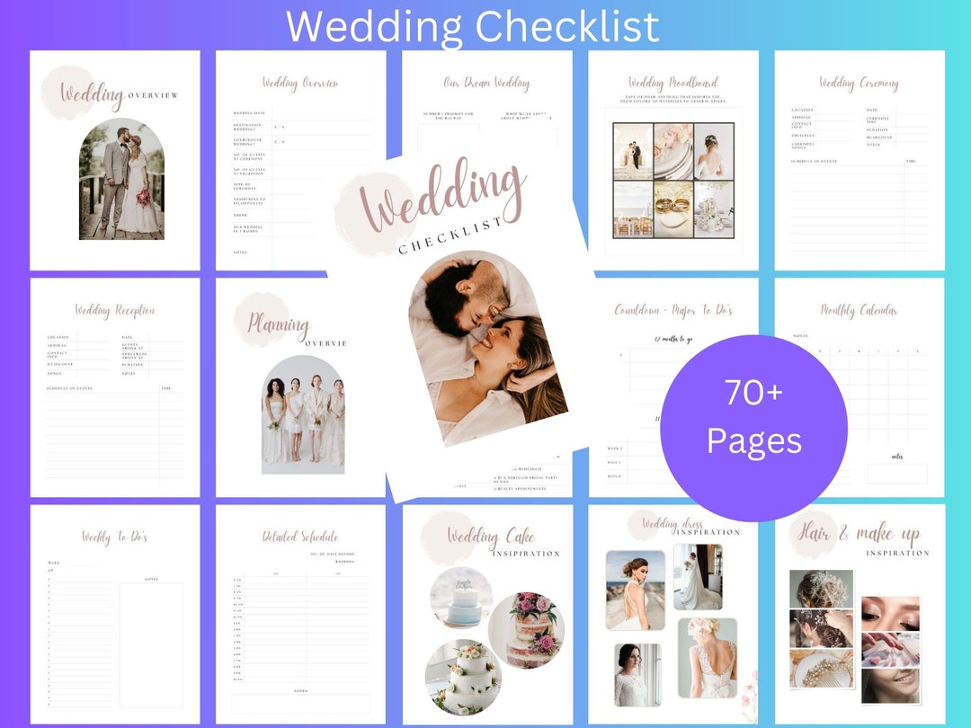 Wedding Day Binder, Editable Wedding Checklist, Wedding to Do List ...