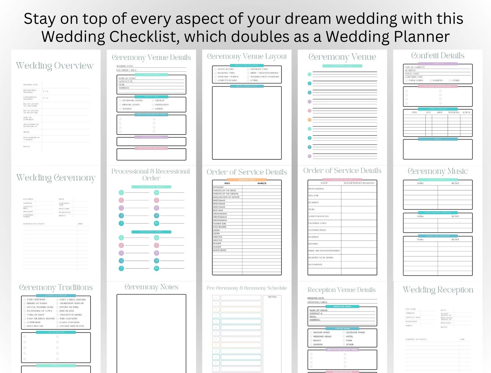 Ultimate Wedding Binder, Edit in Canva, Wedding Itinerary, Instant ...