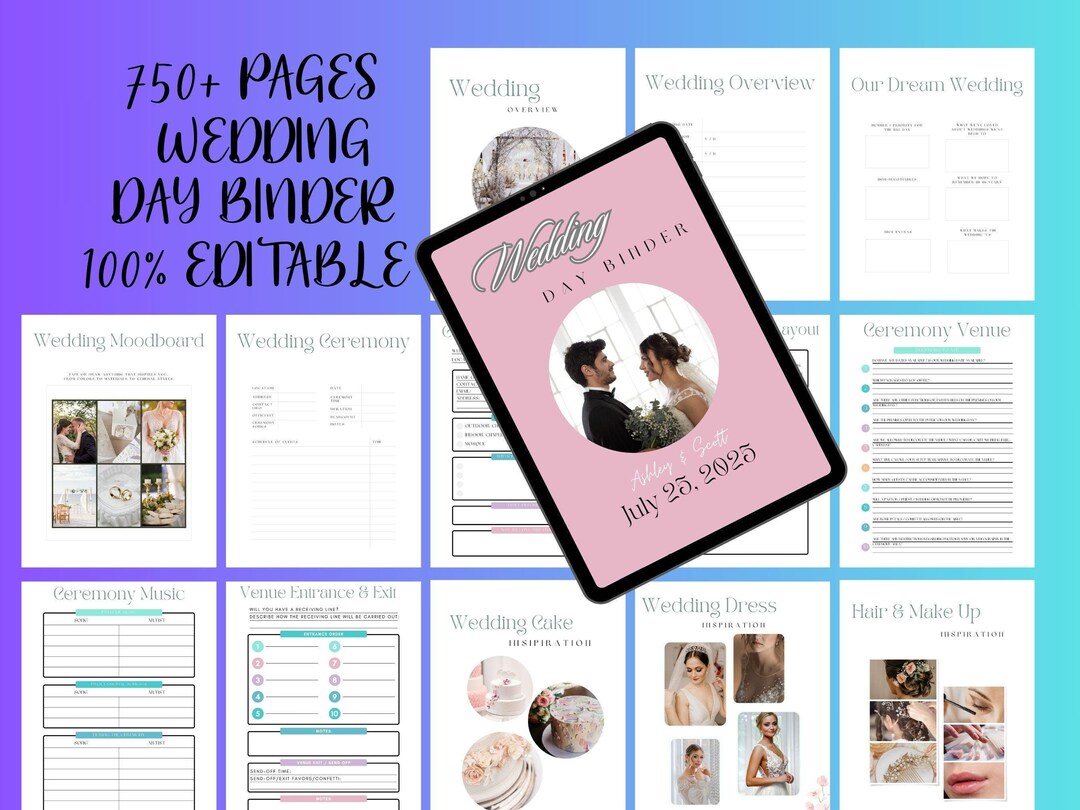 Ultimate Wedding Binder, Ultimate Wedding Planner, Day of Wedding ...