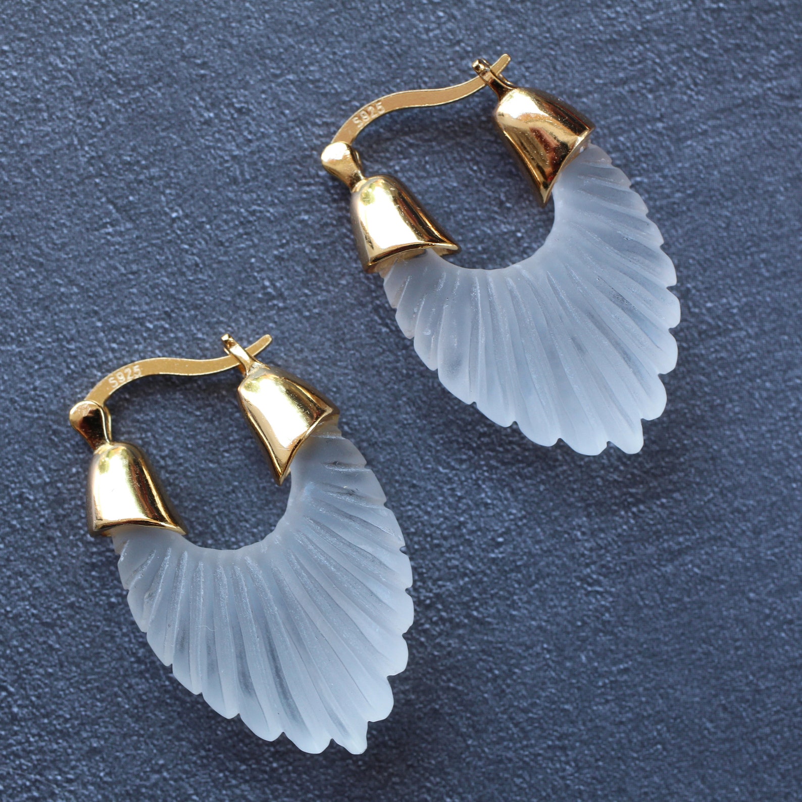 Unique Frosted Crystal Drop Earrings Studs|dainty Studs Earrings ...